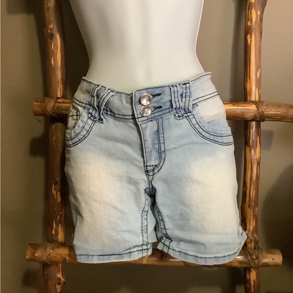 BONGO | Shorts | 323 Light Blue Jean Shorts With Dark Thread Gem ...